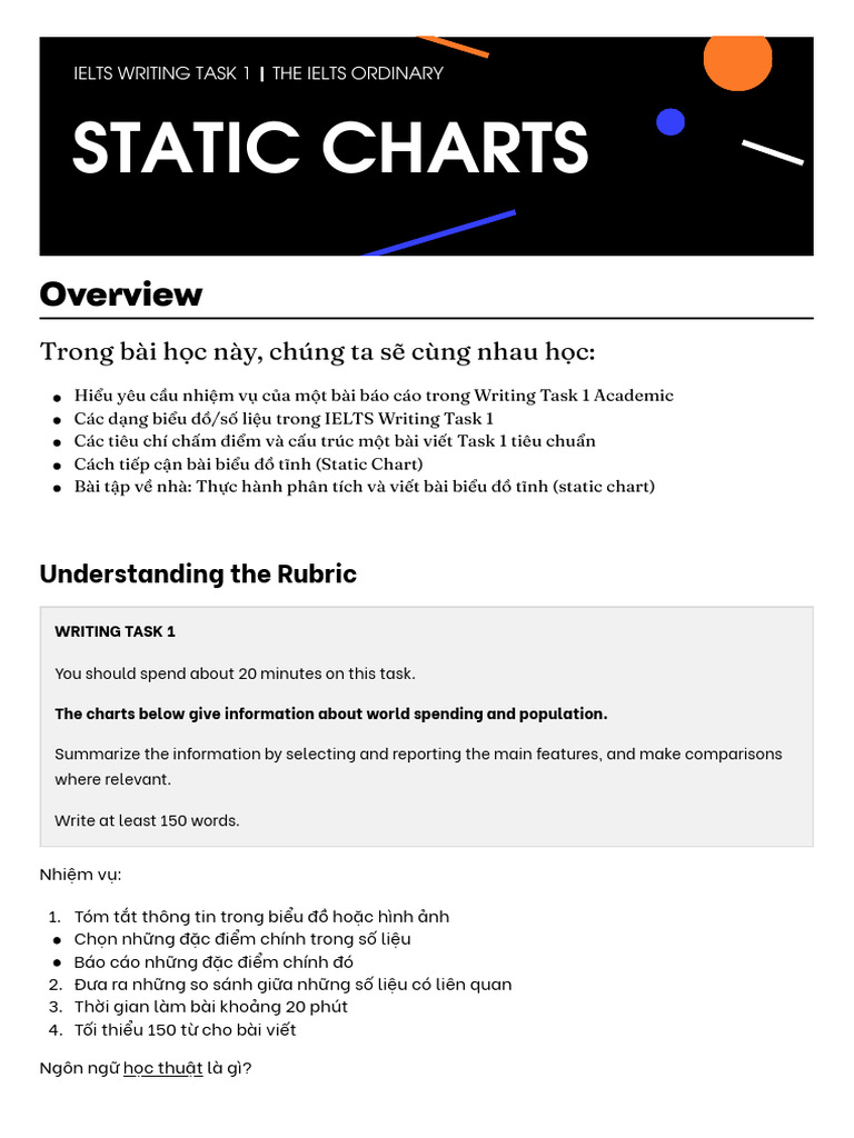 Writing 1 Task 1 Lesson | PDF