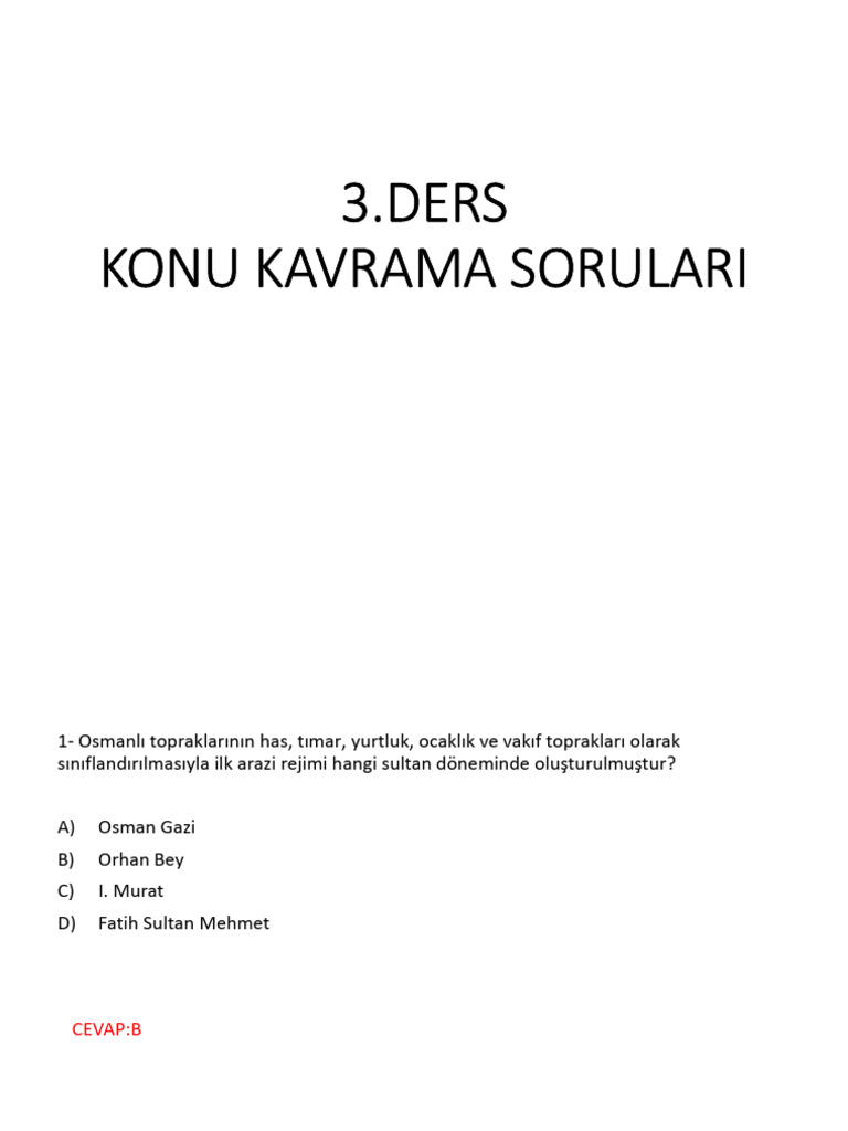 ATA 121 03 Ders Konukavrama Sorulari | PDF