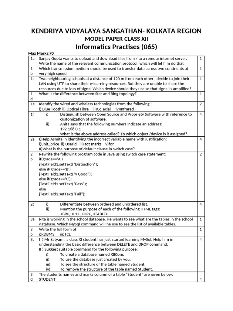 01 QP-SP-1-IP-01 | PDF | Databases | Computing