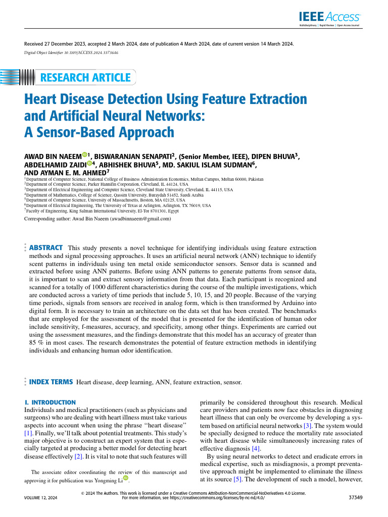 Heart Disease Detection Using Feature Extraction And Artificial Neural