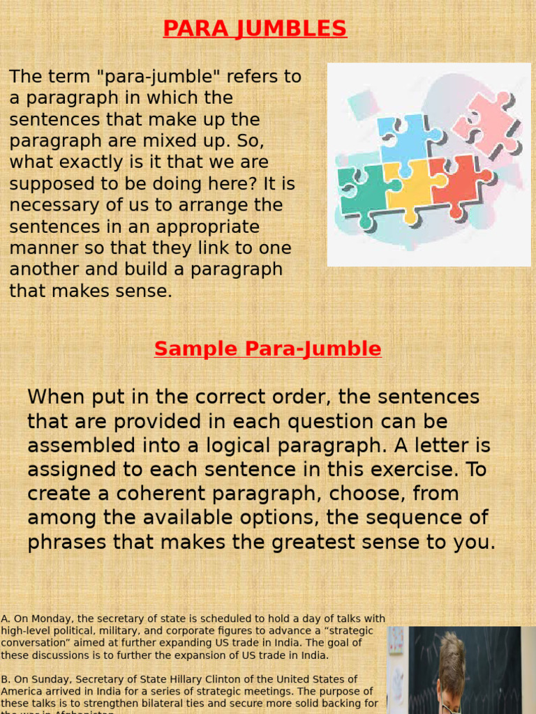 Unit 6 Parajumbles Lecture 23 | PDF | Sentence (Linguistics)