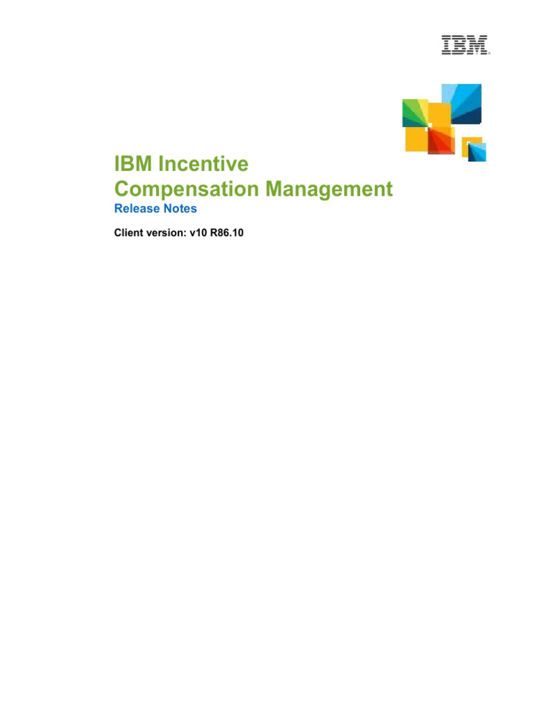 IBM ICM v10 R86.10 Release Notes | PDF