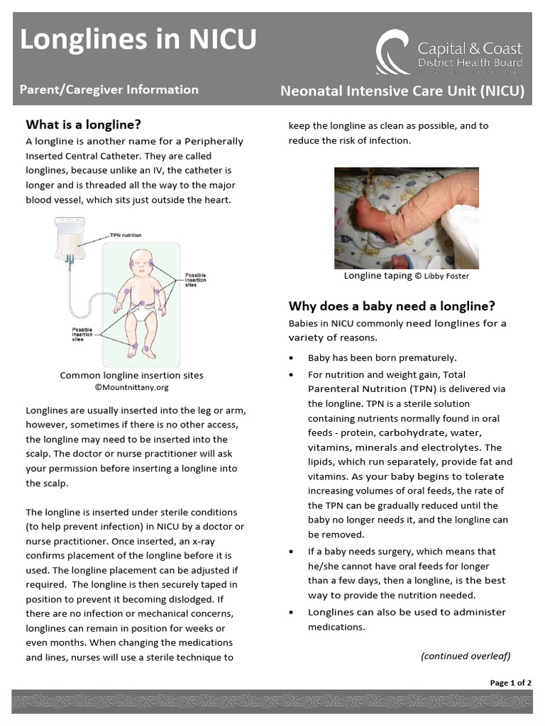 Understanding Longlines in NICU Care | PDF | Neonatal Intensive Care ...