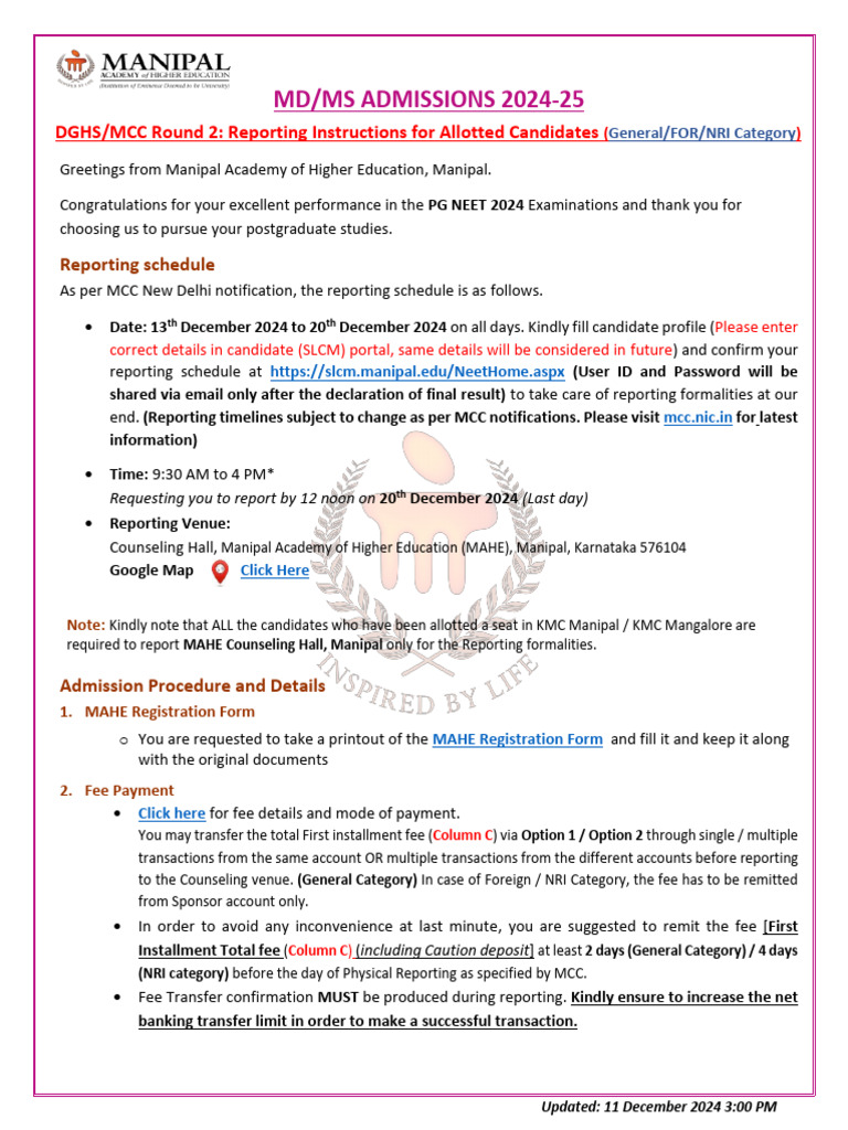 MDMS Round 2 Reporting Instructions 2024 | PDF