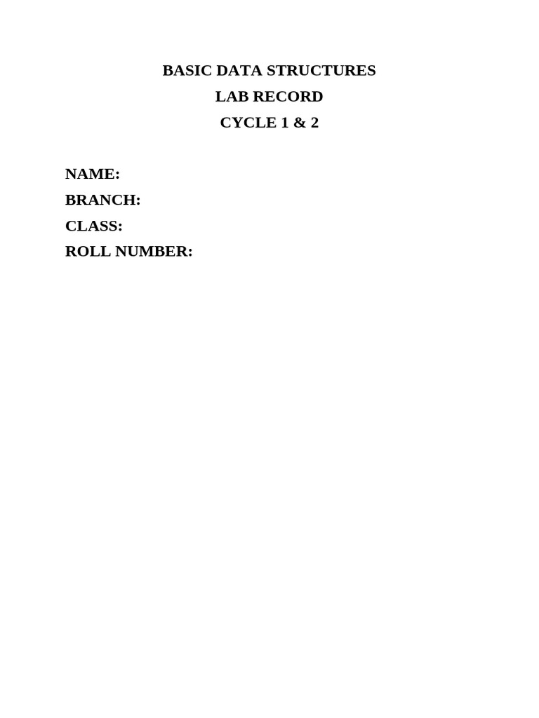 Bds Record Pdf Pointer Computer Programming Queue Abstract Data Type