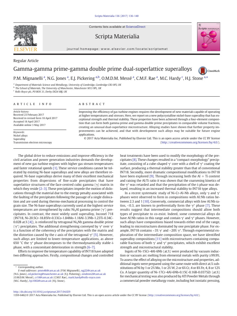Gamma-Gamma Prime-Gamma Double Prime Dual-Superlattice Superalloys ...