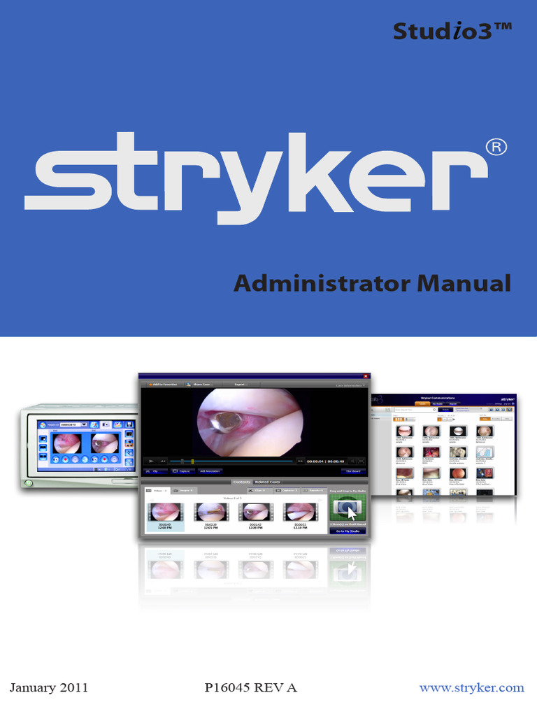 Stryker Studio3™ Administrator Manual | PDF | User (Computing) | Button ...