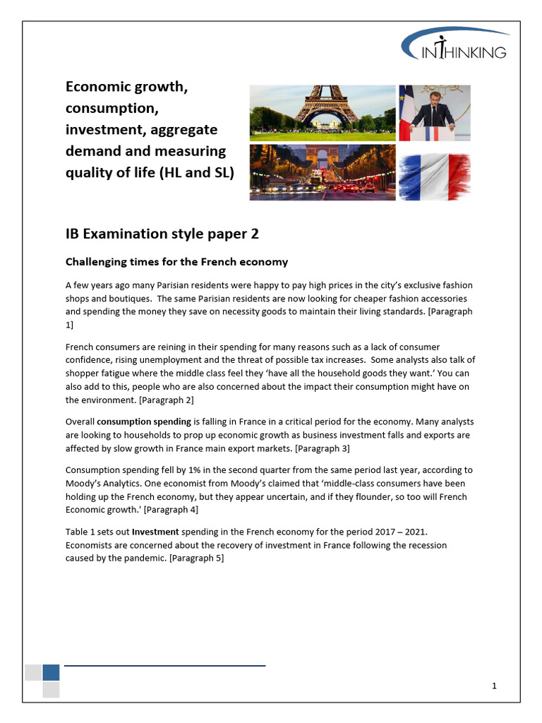 french-economy | PDF | Consumption (Economics) | Economics