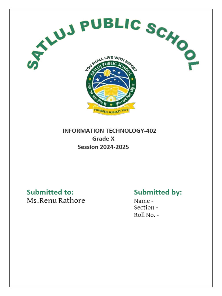 X - IT - Practical - File Format-1 | PDF