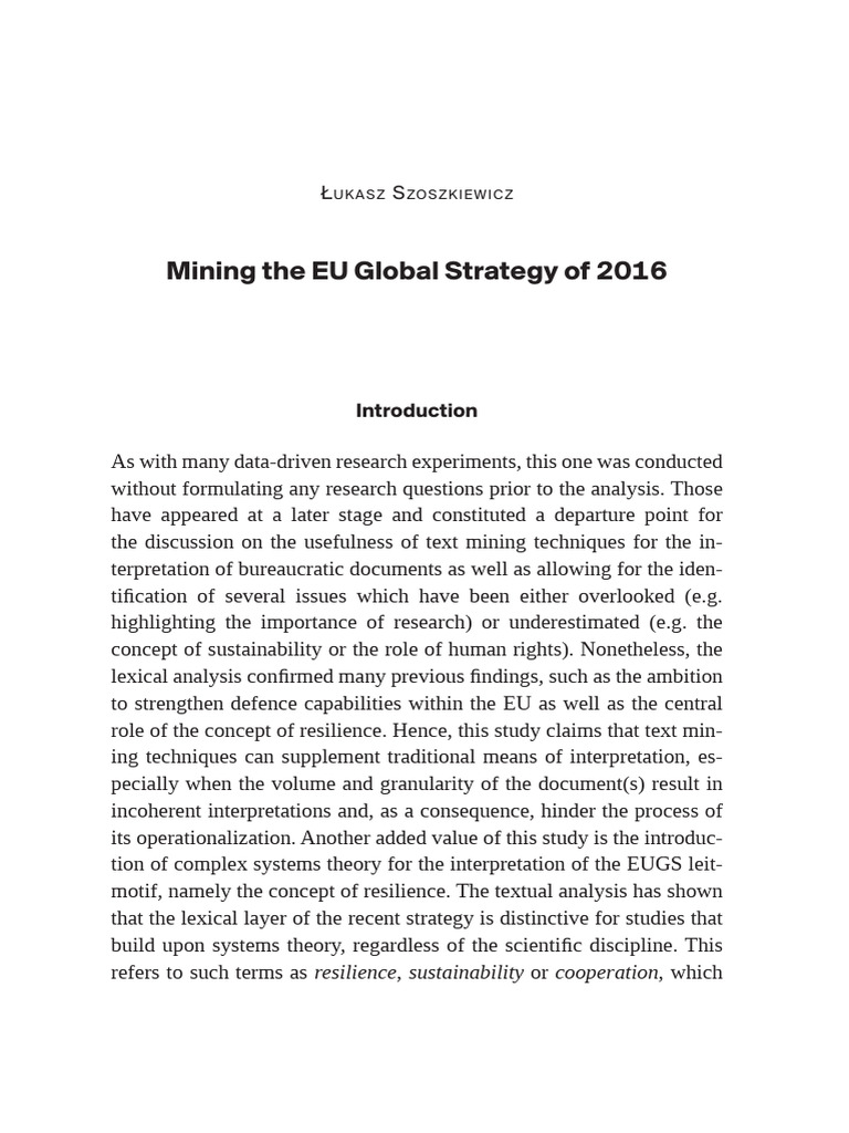 Analyzing the 2016 EU Global Strategy | PDF