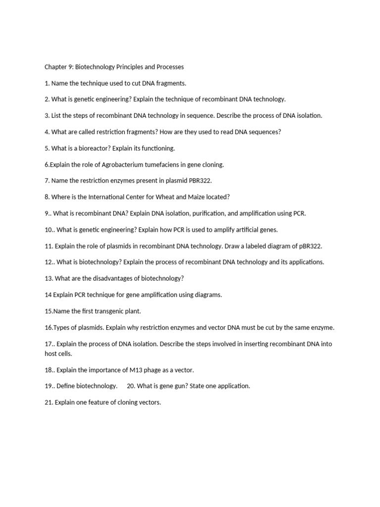 cls-12th CH 9 - Biotechnology | PDF