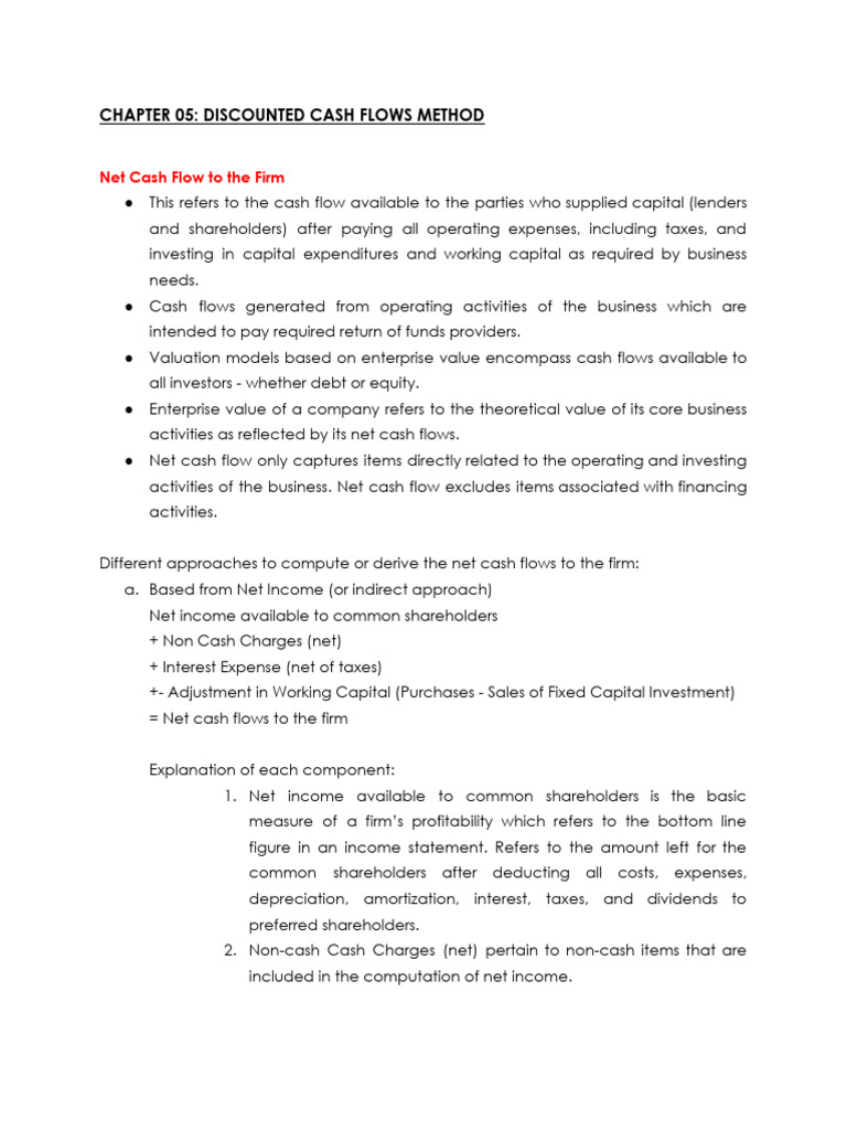 Discounted Cash Flows Method | PDF | Financial Services | Private Sector