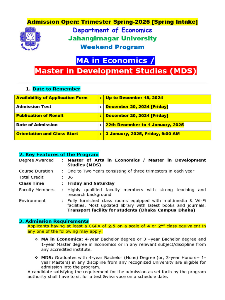 Economics Brochure Fall 2024 (1) | PDF | Academic Degree | Economics