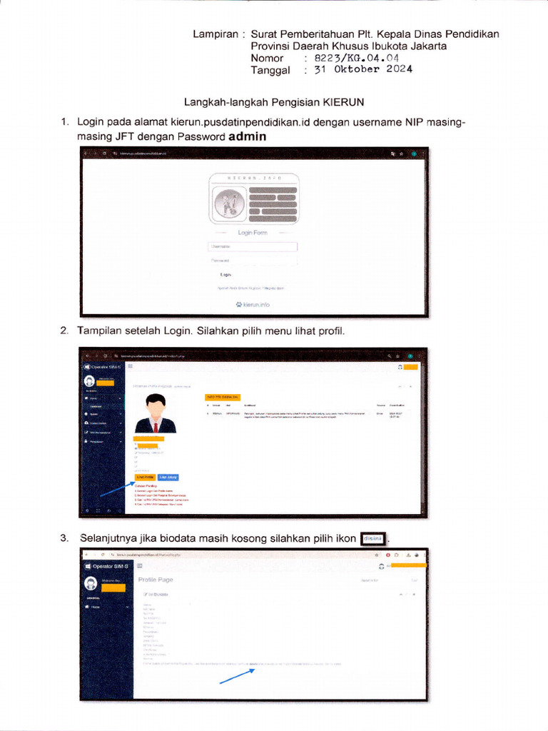 Langkah - Langkah Pengisian Kierun | PDF