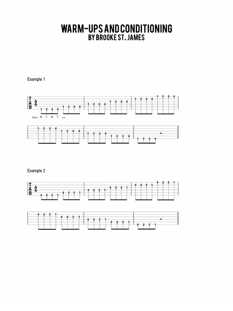 Guitar Warm-Ups and Conditioning Guide | PDF
