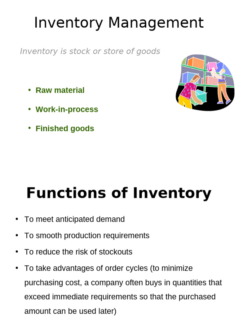 07._Inventory | PDF | Inventory | Economics