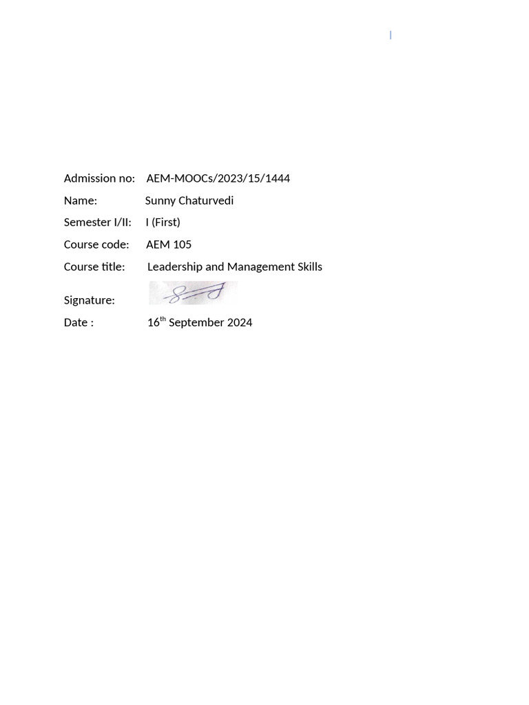 Assignment MANAGE - AEM 105 | PDF | Motivational | Motivation