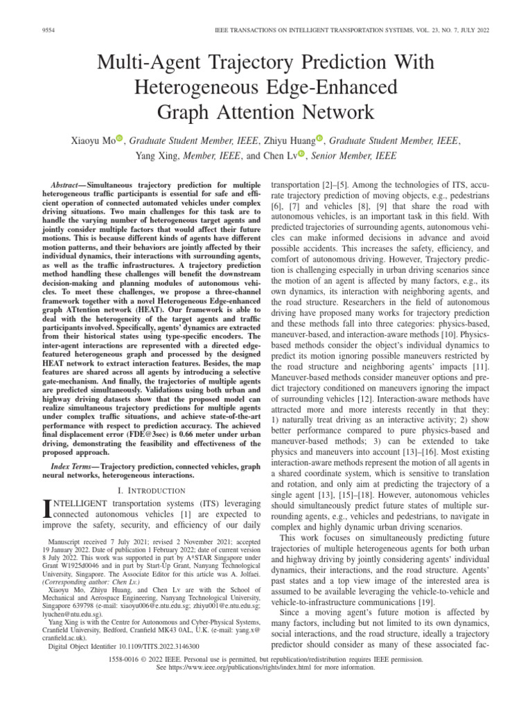 Mo 等 - 2022 - Multi-Agent Trajectory Prediction With Heterogeneous Edge-Enhanced Graph Attention ...