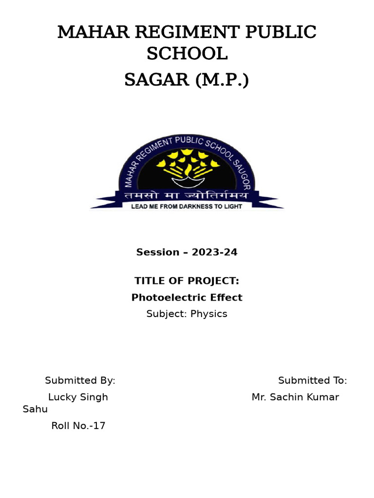 Physics | PDF | Photoelectric Effect | Electron