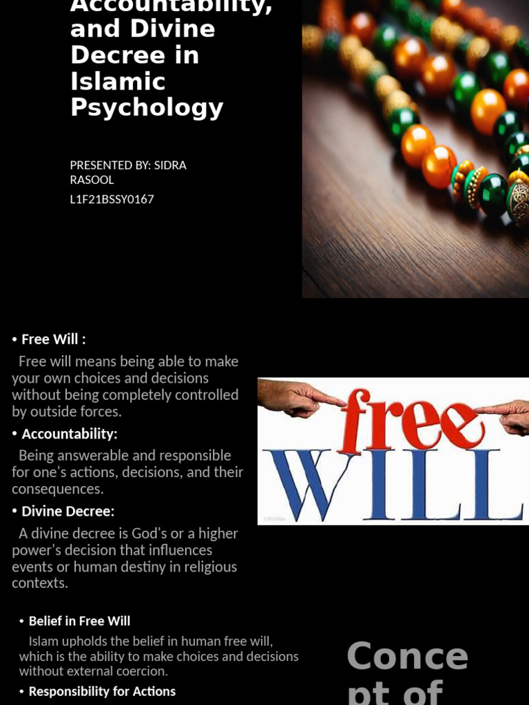 Exploring Free Will, Accountability, and Divine 1 | PDF | Free Will ...