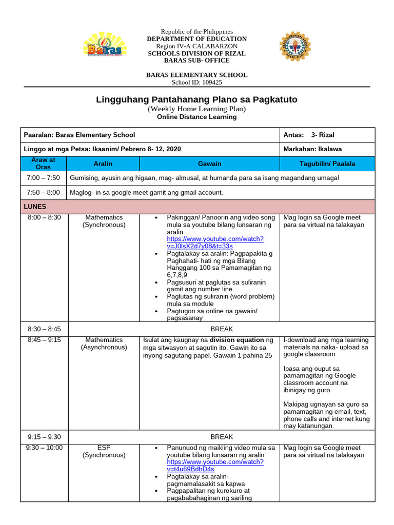ODL - WHLP Feb Week 2 | PDF