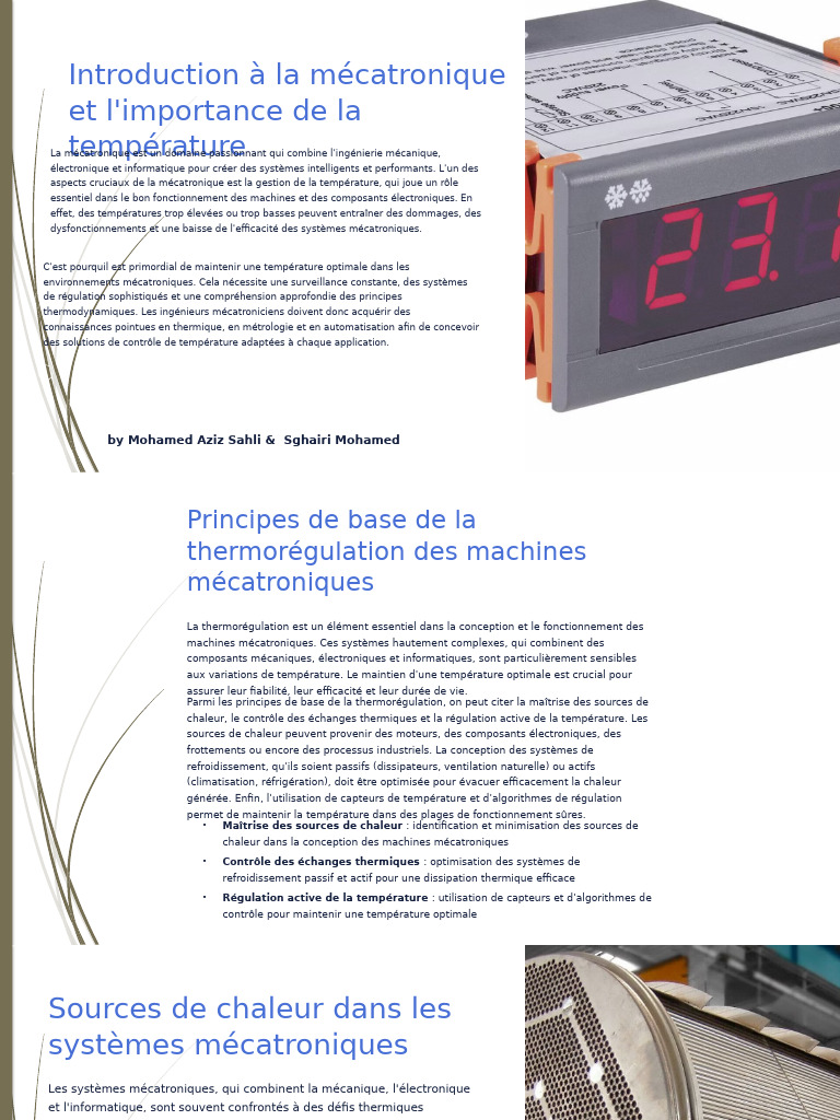 Introduction a La Mecatronique Et Limportance de La Temperature (1) | PDF | Chaleur | Radiateur