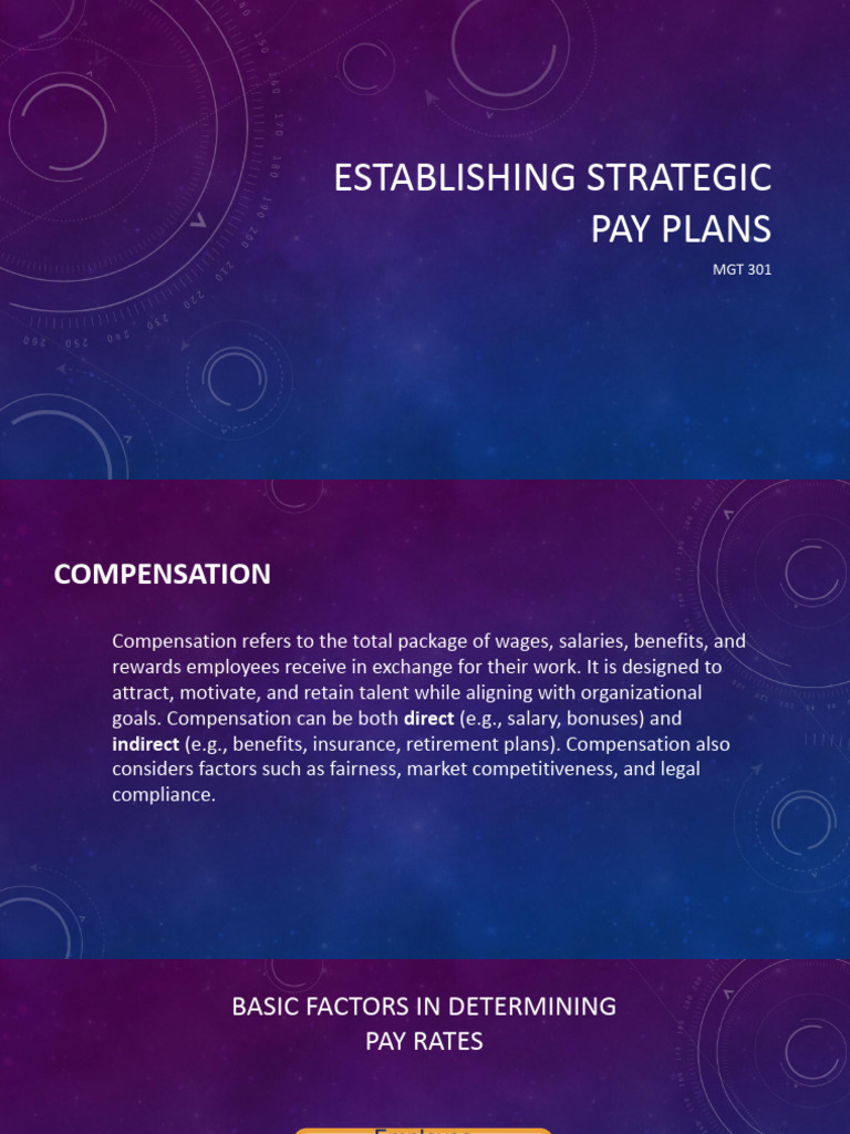 Establishing Strategic Pay Plans | PDF | Employment | Compensation And ...
