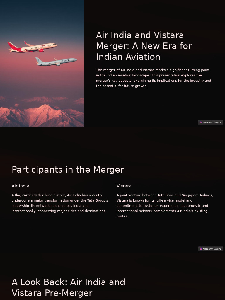 Air India and Vistara Merger | PDF | Mergers And Acquisitions | Economies
