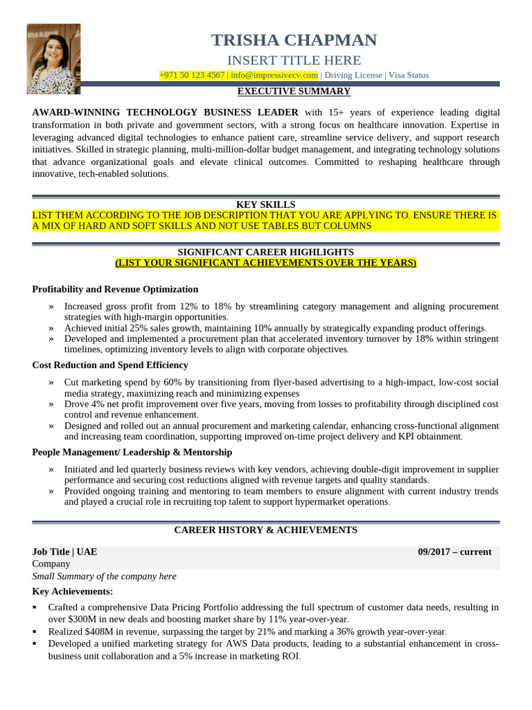 Standard ATS Compliant CV | PDF | Procurement | Marketing