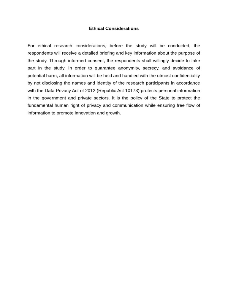 Ethical Considerations in Research | PDF