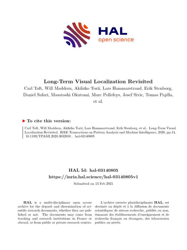 5 - Long-Term Visual Localization Revisited | PDF | Databases | Artificial Intelligence