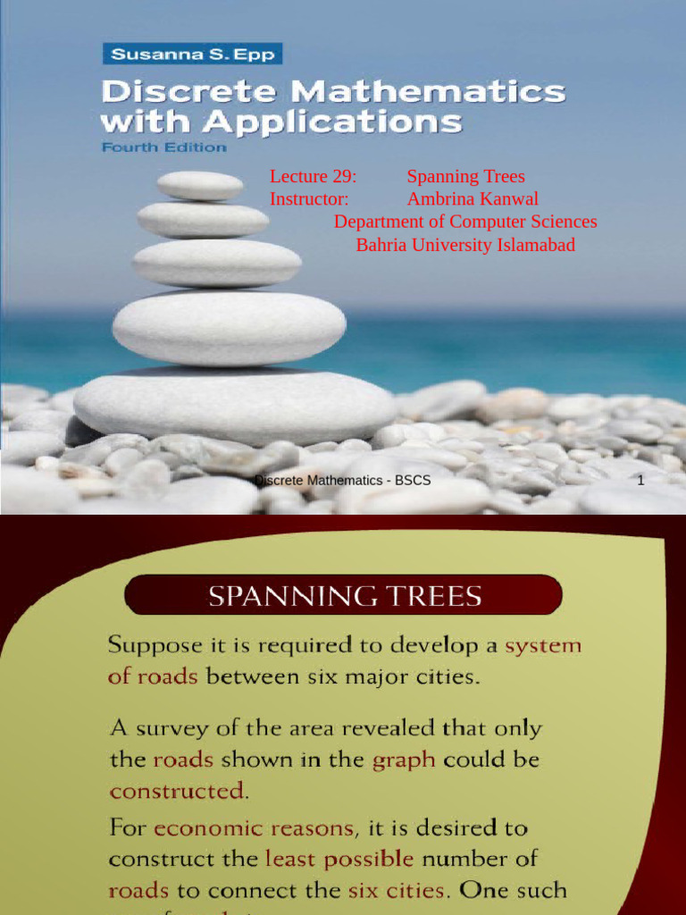 Lecture 29 - Spanning Trees | PDF | Mathematics | Discrete Mathematics