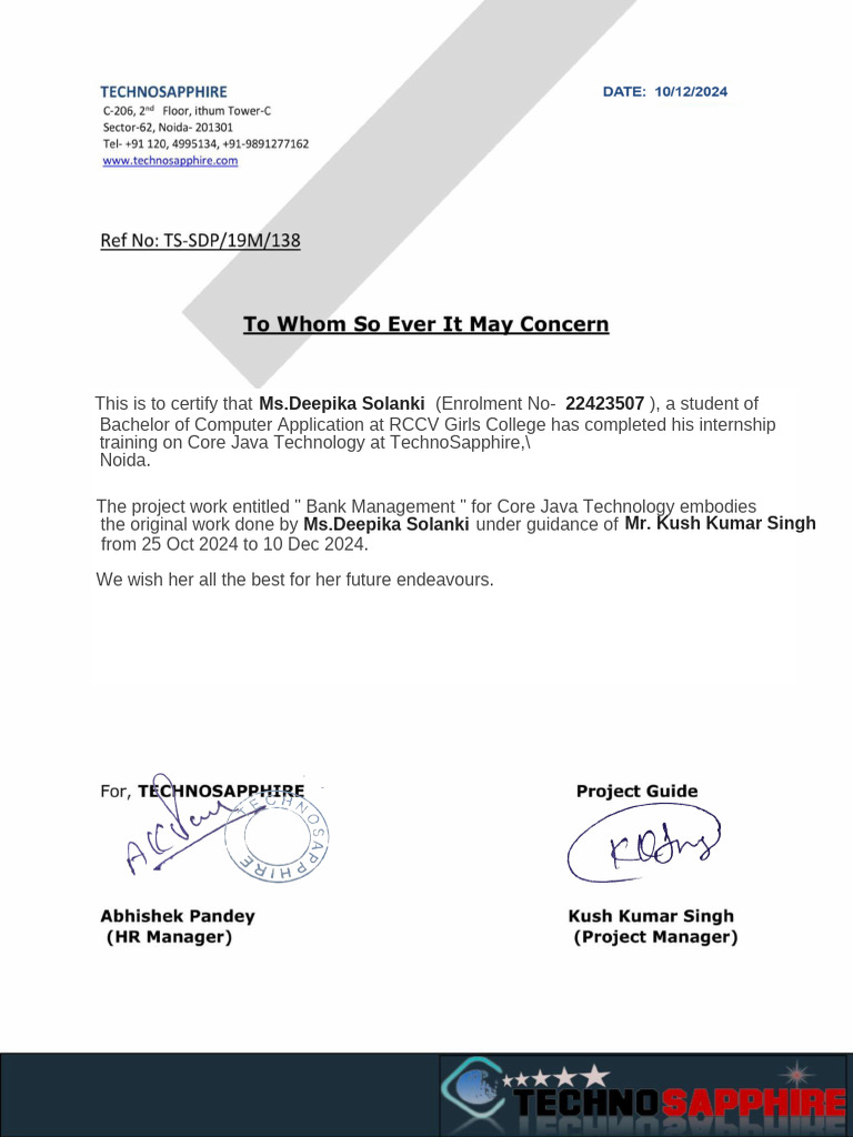 deepika certificate (1) | PDF