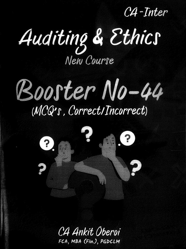 Audit Ankit Sir Booster | PDF