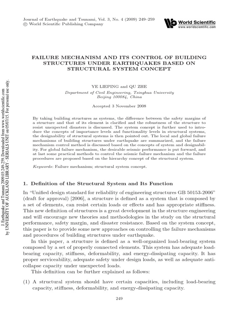 Failure Mechanism and Its Control of Bui | PDF | Earthquakes | Seismology
