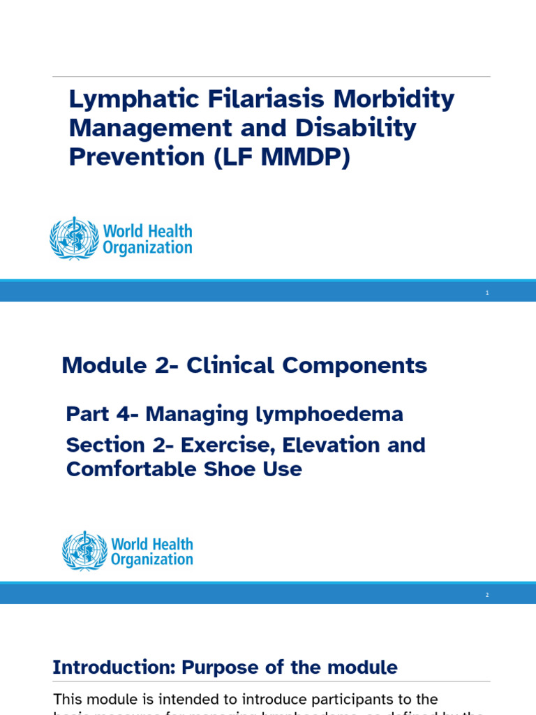 WHO CLinical Components - Part 4- Managing lymphoedema | PDF ... WHO CLinical Components - Part 4- Managing lymphoedema | PDF ...