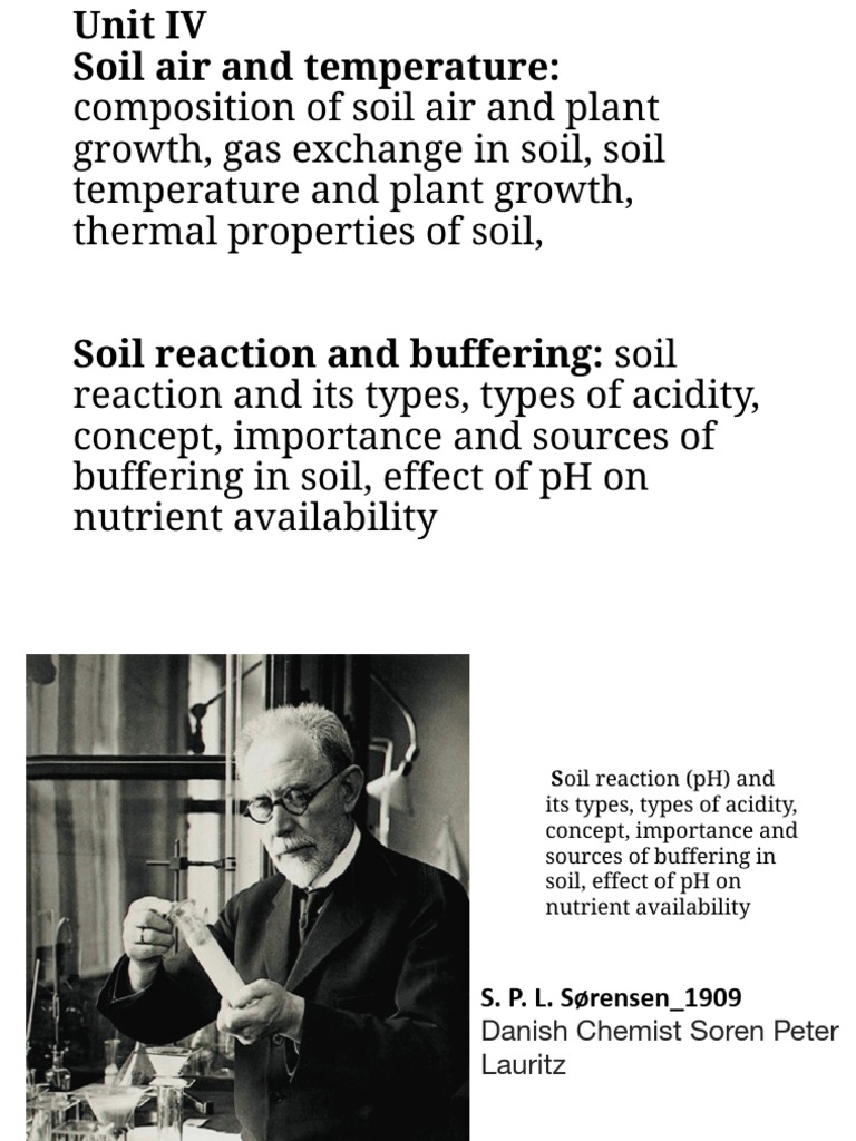 SOL114 Unit 4b - Soil PH, Acid. Sodic Soils | PDF | Soil | Ph