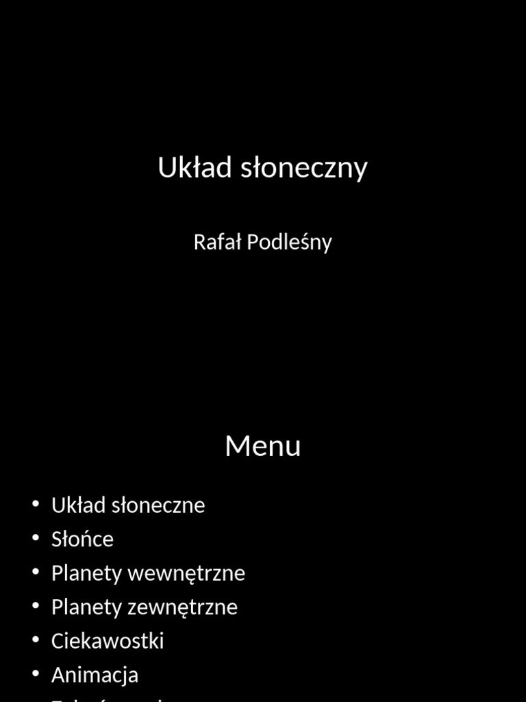 Uklad Sloneczny 1btP2 | PDF
