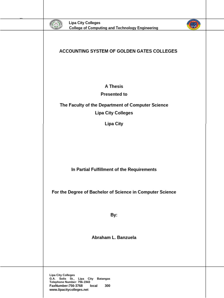 Accounting Thesis Paper | PDF | World Wide Web | Internet & Web