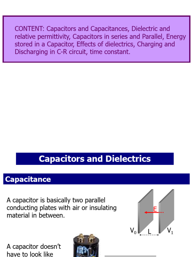 Capacitors and Capacitances | PDF | Capacitance | Capacitor