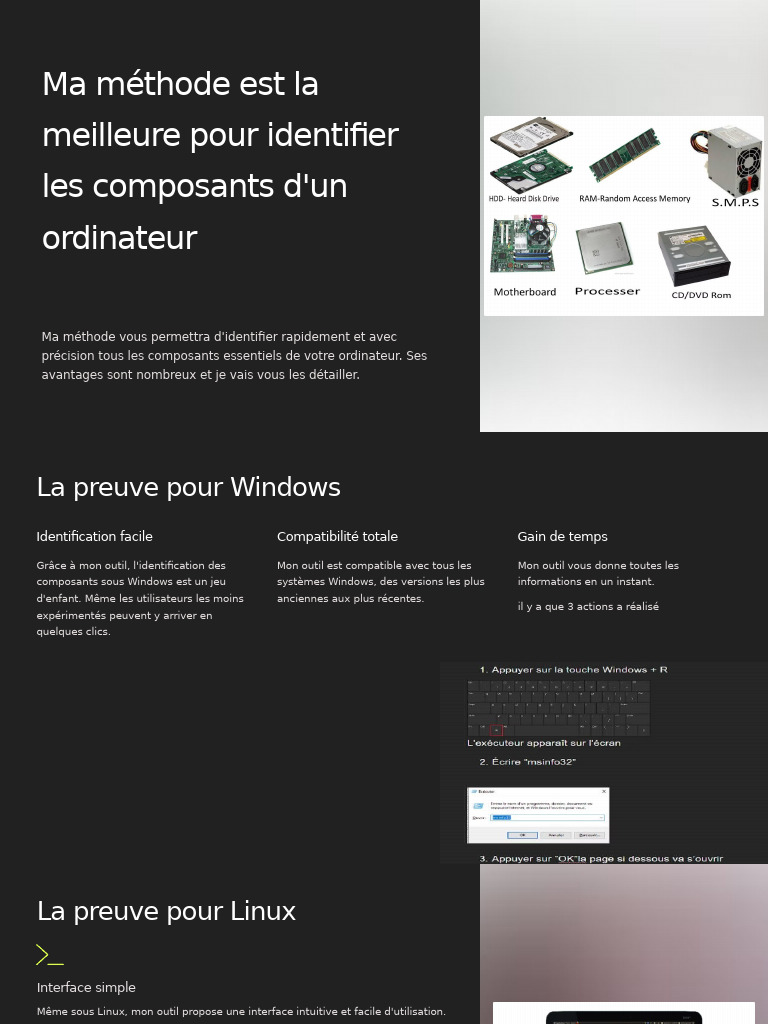 Ma Methode Est La Meilleure Pour Identifier Les Composants Dun Ordinateur | PDF