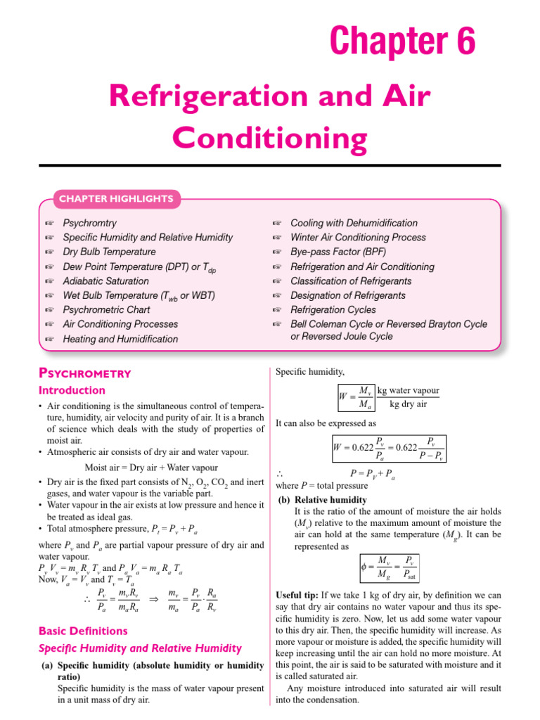 RAC | PDF | Humidity | Thermodynamic Properties