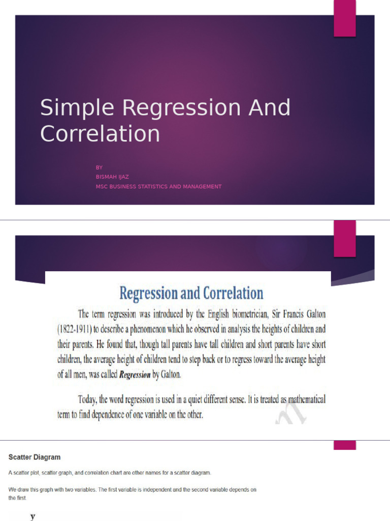 Simple Regression and Correlation | PDF