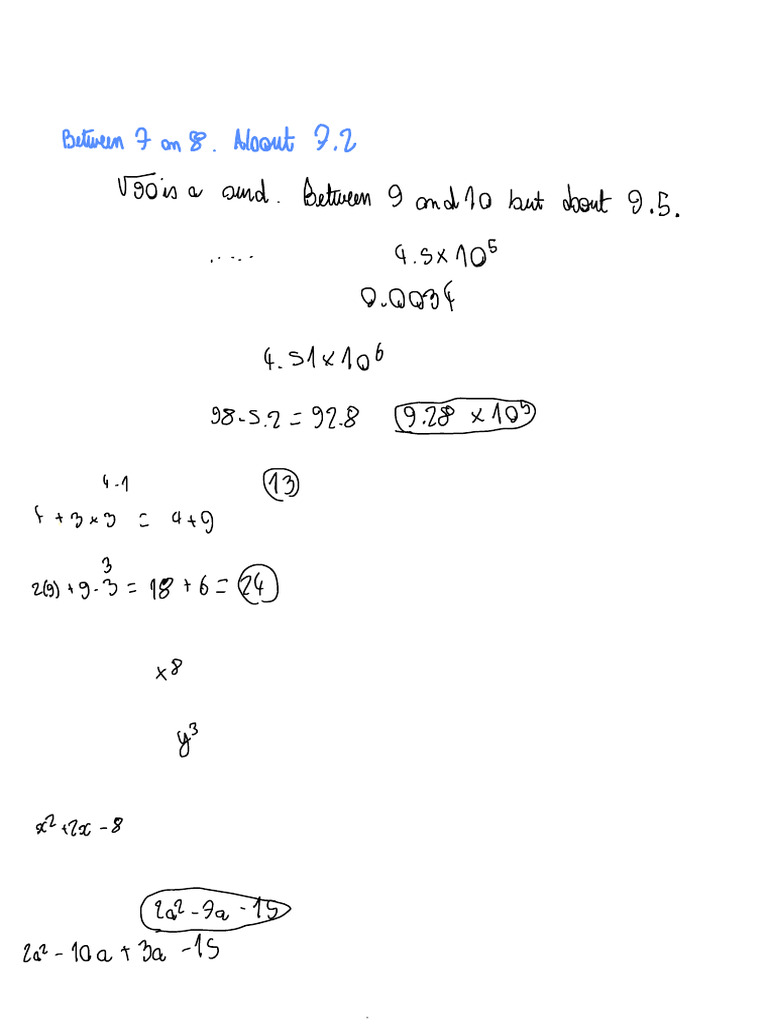 Algebra and Indices Skills Worksheet Updated | PDF