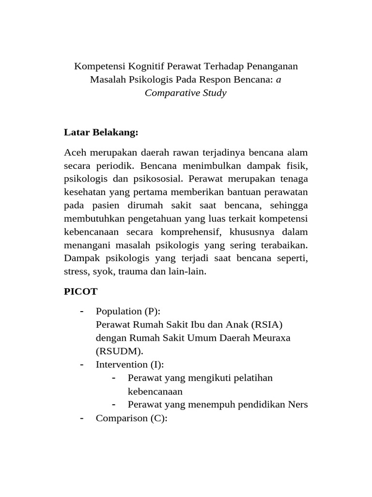 PICOT | PDF