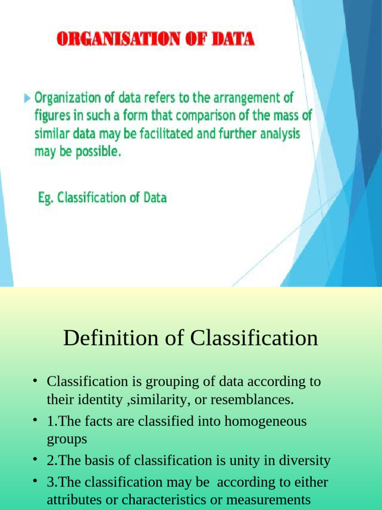 Organization of Data | PDF