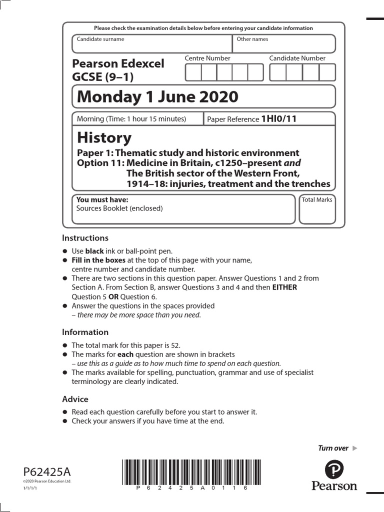 Edexcel GCSE History Paper 1 Guide | PDF | Health Care