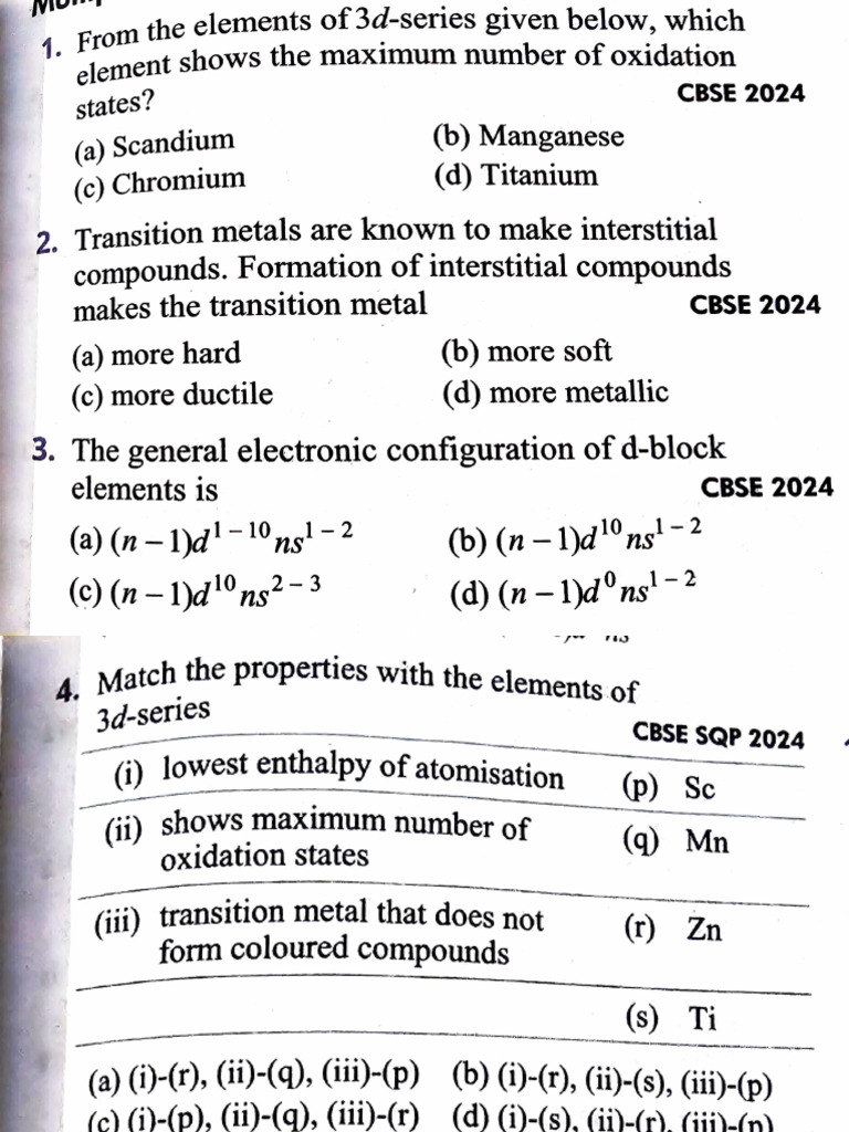 Pyq of D and F Block Half Yearly | PDF