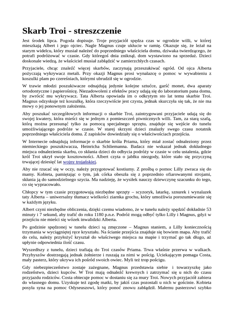 Lektura Skarb Troi | PDF