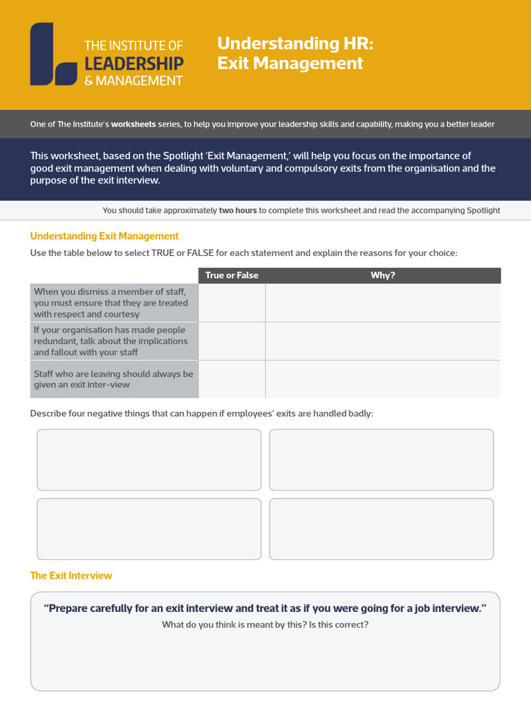 Understanding Exit Management | PDF